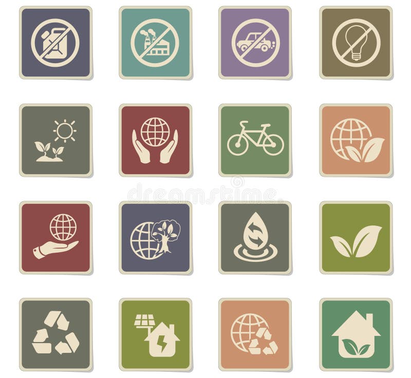 Earth day icon set stock illustration. Illustration of drop - 121914268