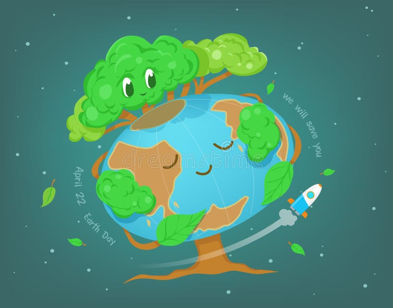 Earth Day ,World Environment Day Background. Tree Save the Earth on ...