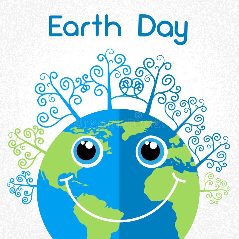 Earth Day World Smiling Globe Cartoon Character Stock Vector ...