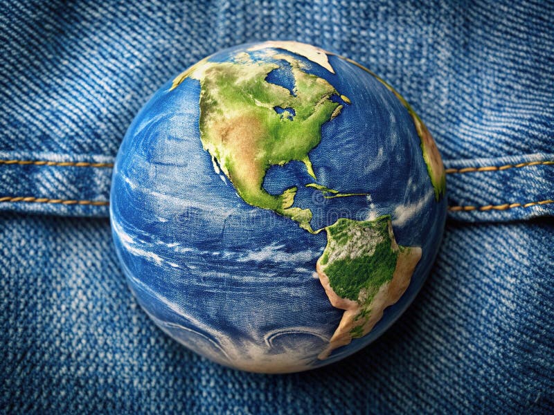 Earth in Denim.a Unique and Artistic Interpretation of Planet Earth ...