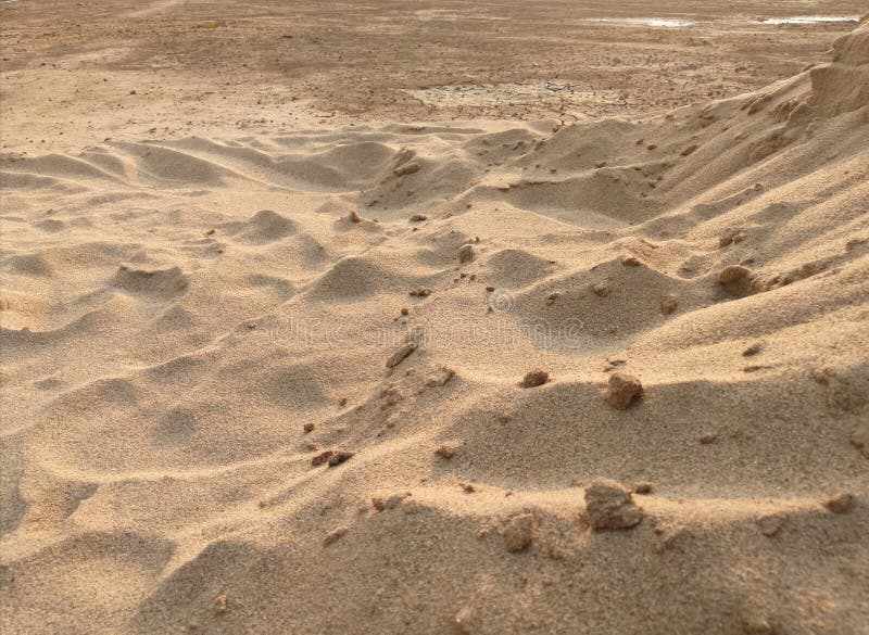Earth in the Desert and the Surface of Fine Sand Stock Image - Image of ...