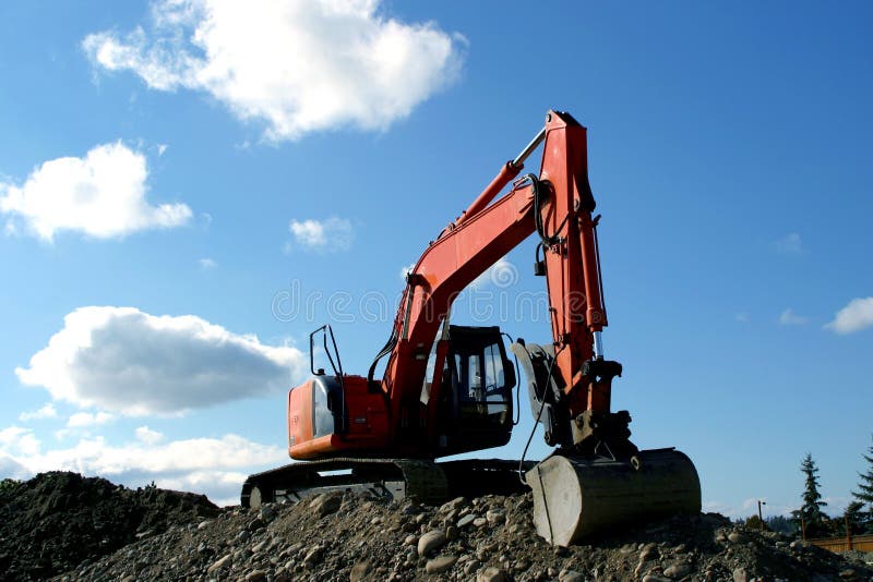 Earth digging excavator stock image. Image of site, earth - 357275