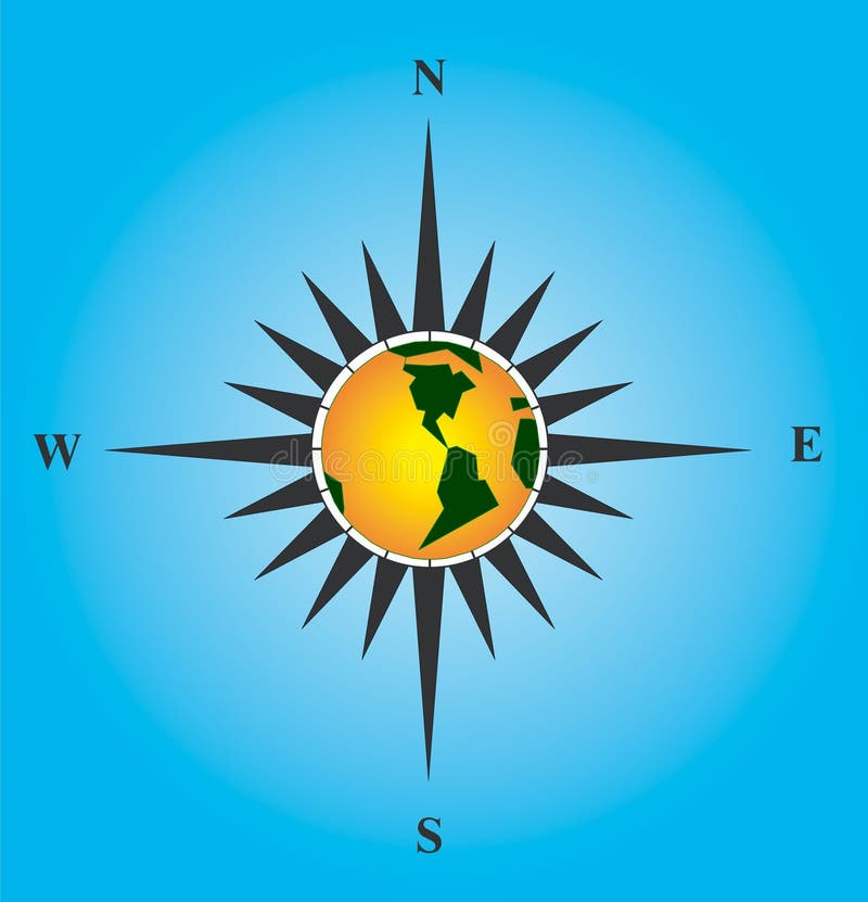 Earth and directions stock illustration. Illustration of natural - 1219437