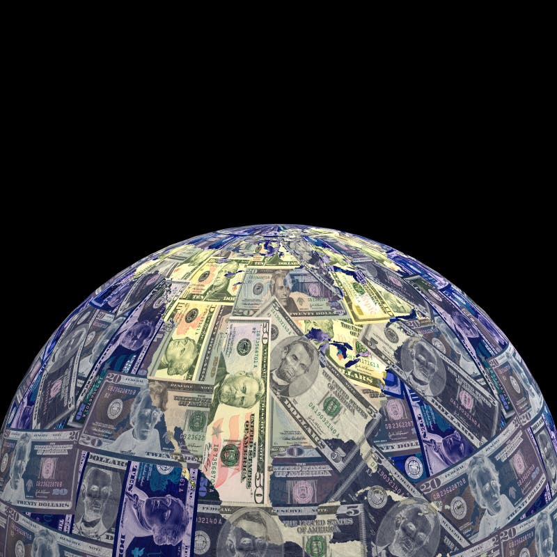 Earth Money stock illustration. Illustration of ball, money - 123483