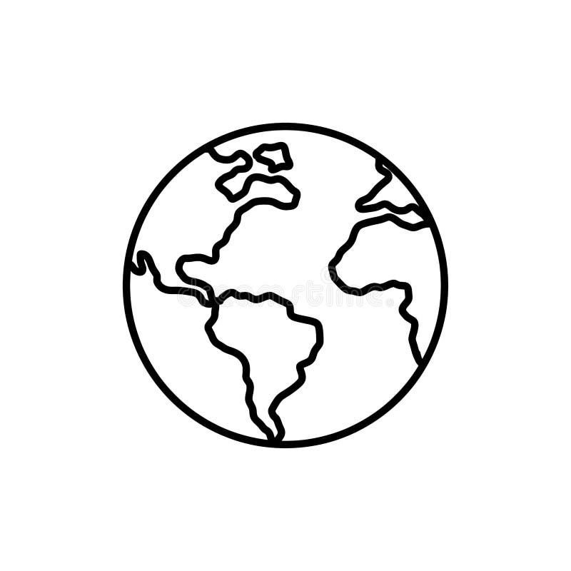 Earth Doodle Icon, Vectorsimple Line Illustration Stock Illustration ...