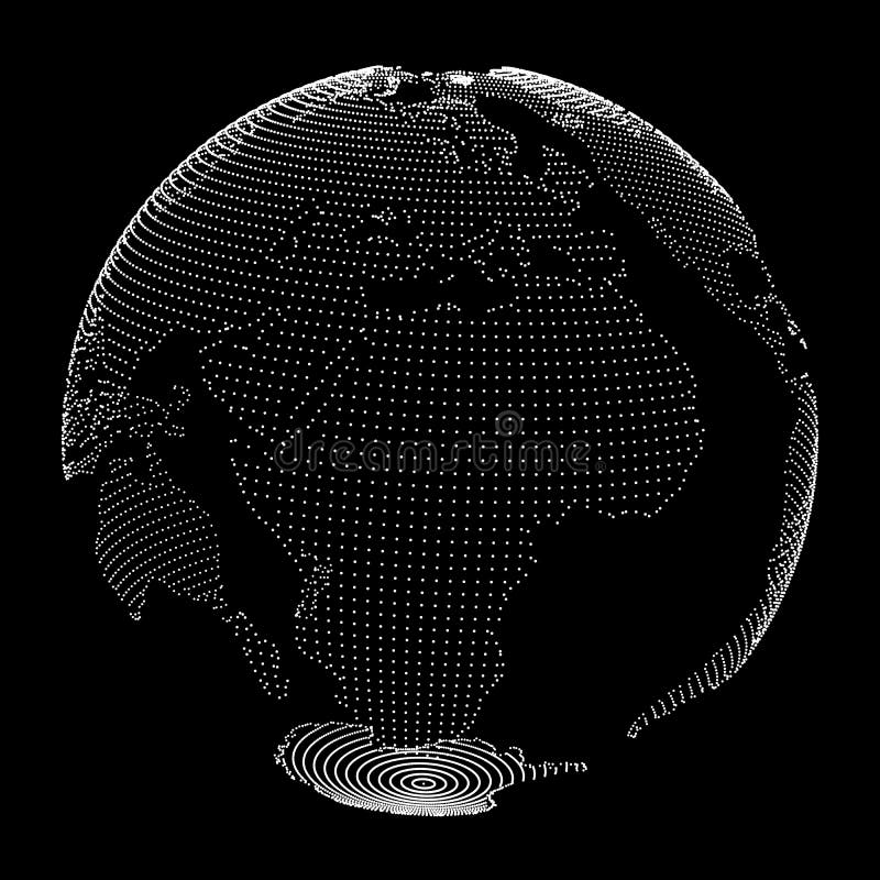 Earth with dots stock vector. Illustration of connect - 100456323