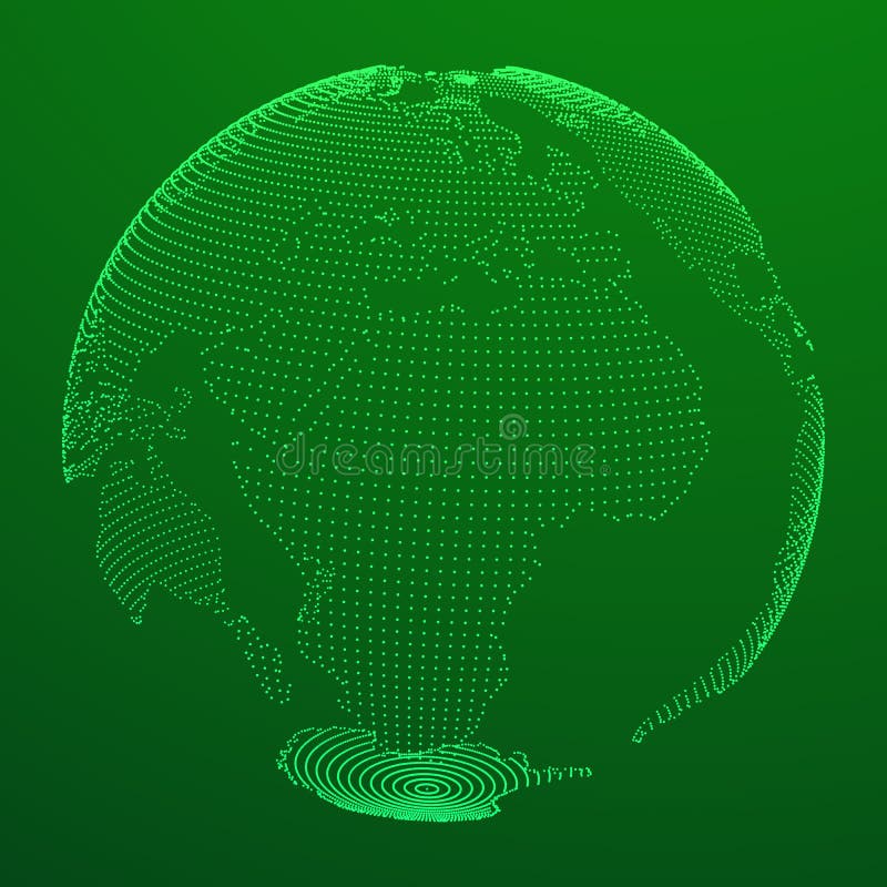 Earth with dots stock vector. Illustration of connect - 100456323