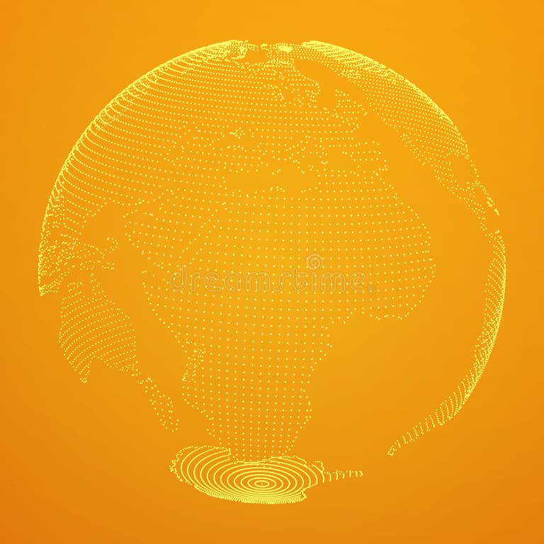 Earth with dots stock vector. Illustration of mesh, globe - 100869011
