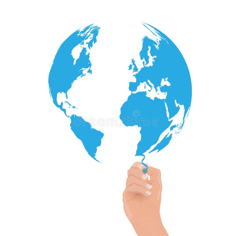 Earth Draw stock vector. Illustration of black, questionnaire - 45008761