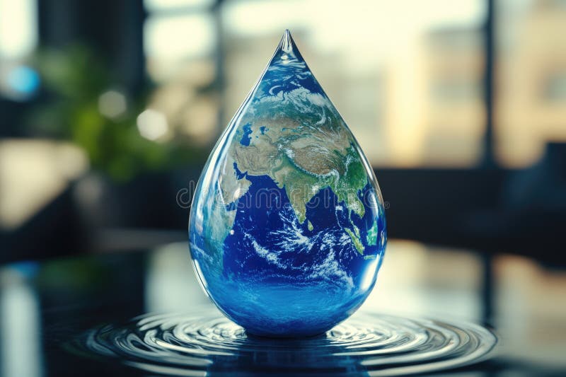 Earth Drop stock photo. Image of waterfall, droplet - 362868066