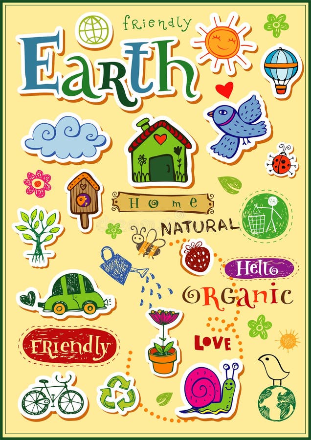 Earth elements set stock vector. Illustration of collection - 54803789