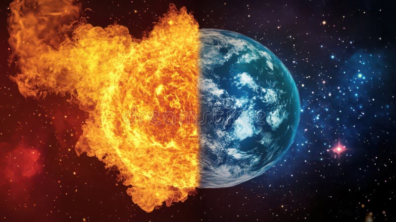 Earth Engulfed in Flames, a Dramatic Cosmic Fireball from Deep Space ...