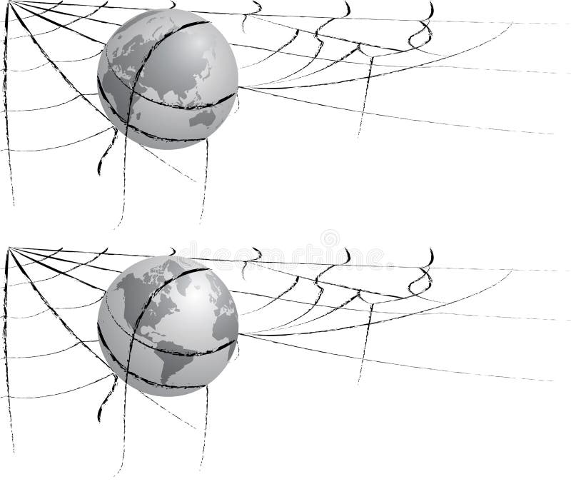 Earth Entangled in Spiderweb Stock Vector - Illustration of spiderweb ...