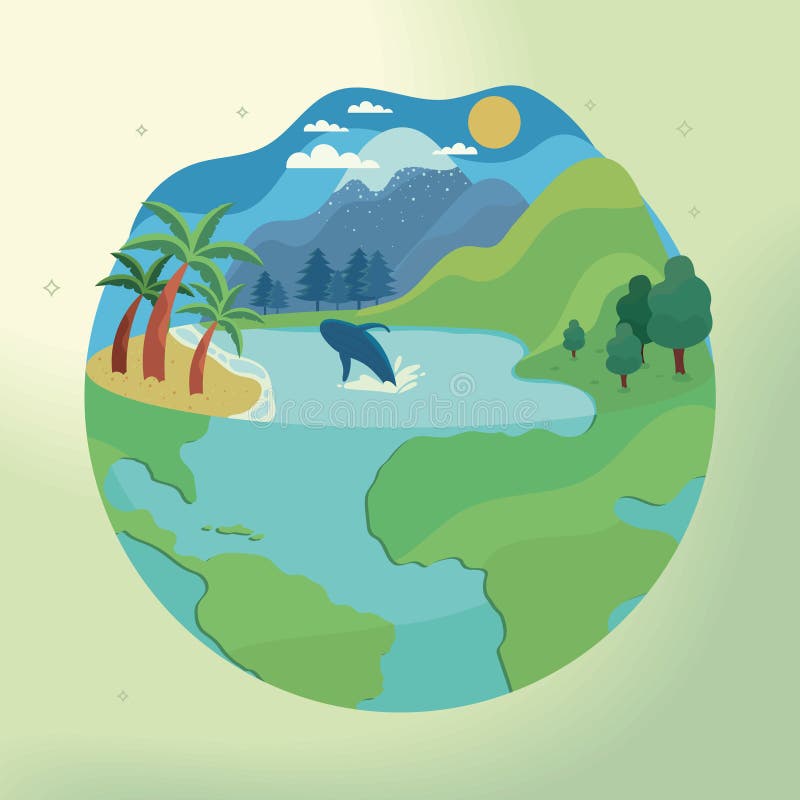 Earth environment concept stock vector. Illustration of ecology - 249261886