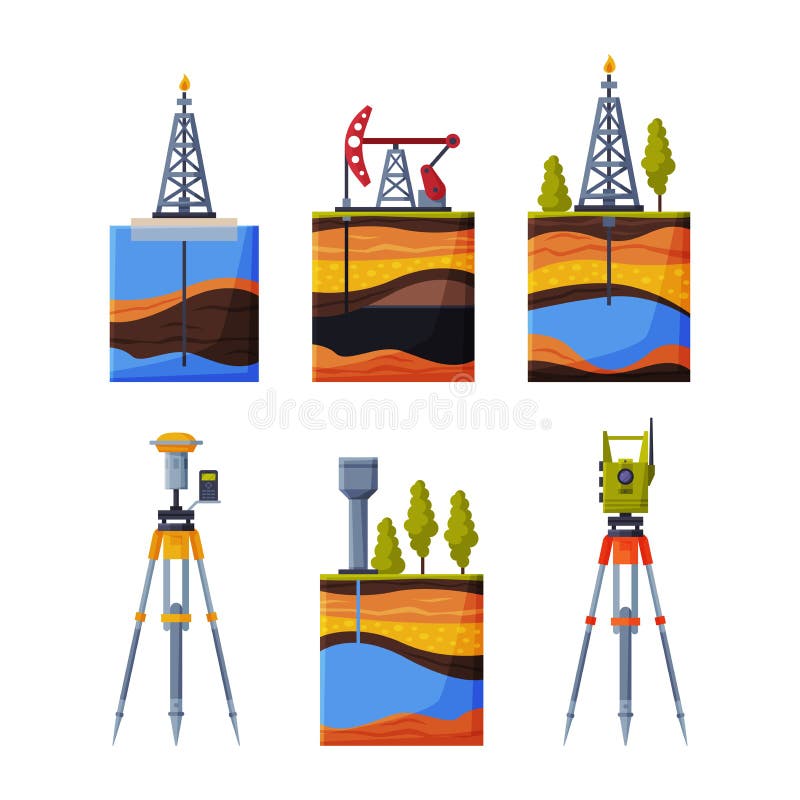 Earth Exploration and Geological Tools with Measurement Device and Soil ...