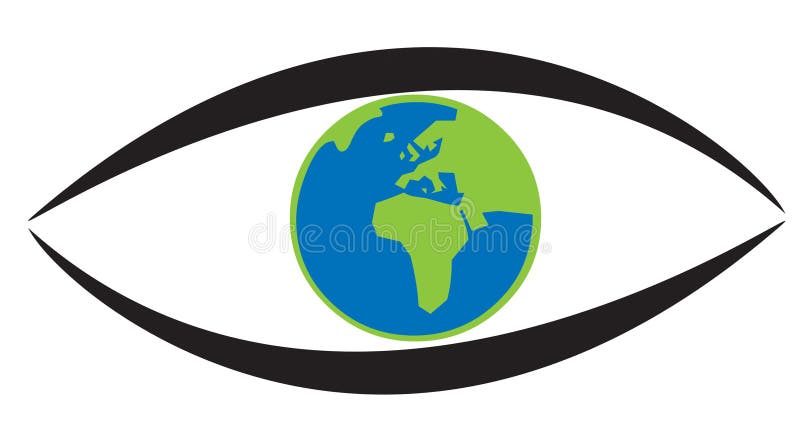 Earth in eye stock illustration. Illustration of earth - 14200557
