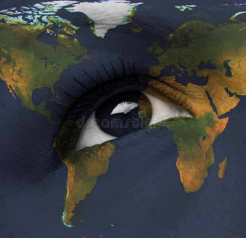 Earth eye stock image. Image of closeup, globe, light - 9813051