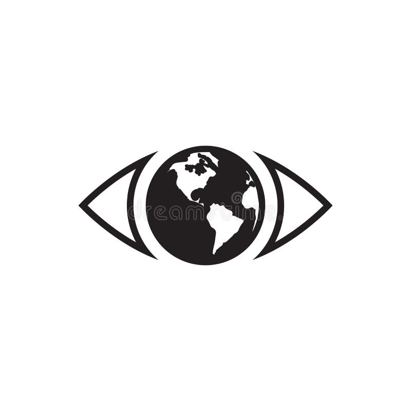 Earth eye design vector stock vector. Illustration of icon - 183454667