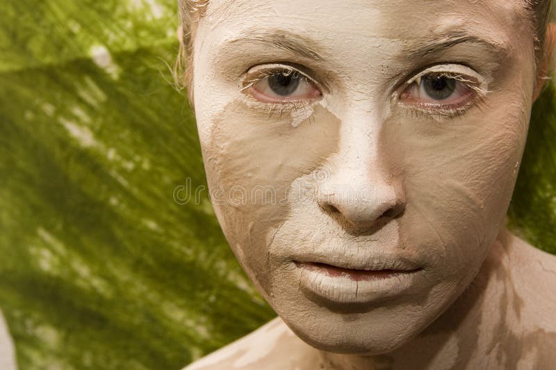 Earth face stock image. Image of pray, crying, lady, makeup - 1173817