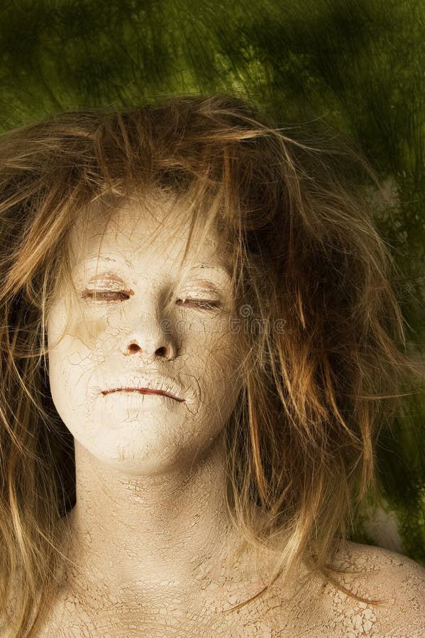 Earth face stock photo. Image of smudged, madona, crying - 1262744