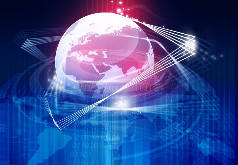 Earth & fiber optics stock image. Image of communicate - 47465453