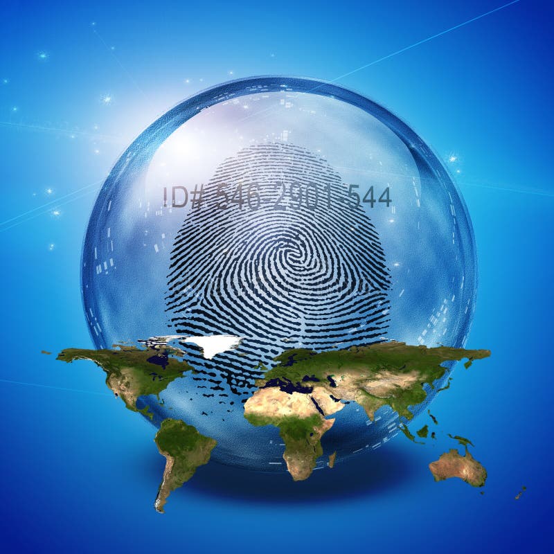 Fingerprint World Map Stock Illustrations – 347 Fingerprint World Map ...