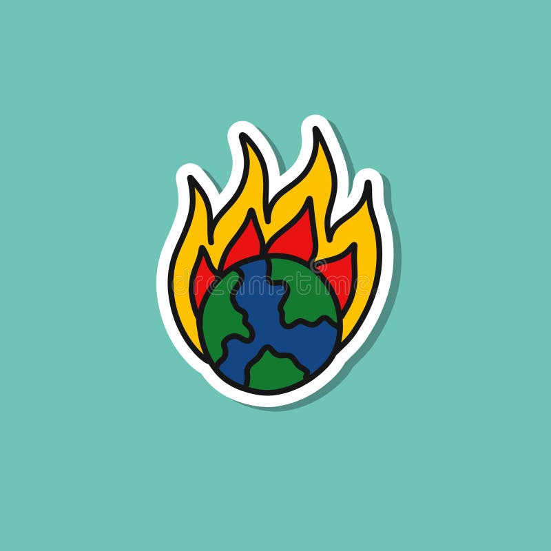 Earth On Fire Clipart