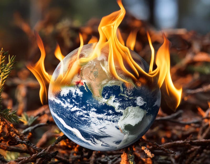 Wildfire in Forest Natural Catastrophe,uncontrolled Fire Stock ...