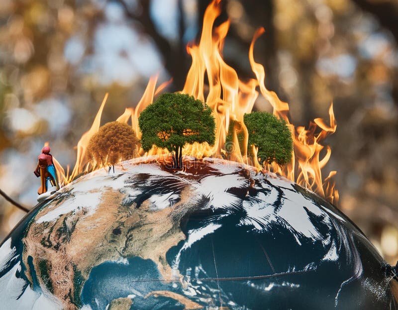 Wildfire in Forest Natural Catastrophe,uncontrolled Fire Stock ...