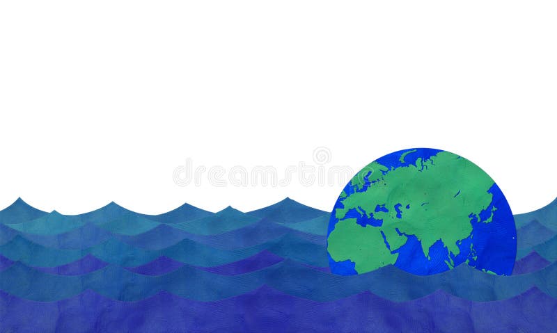 The earth floating stock illustration. Illustration of flood - 22037180