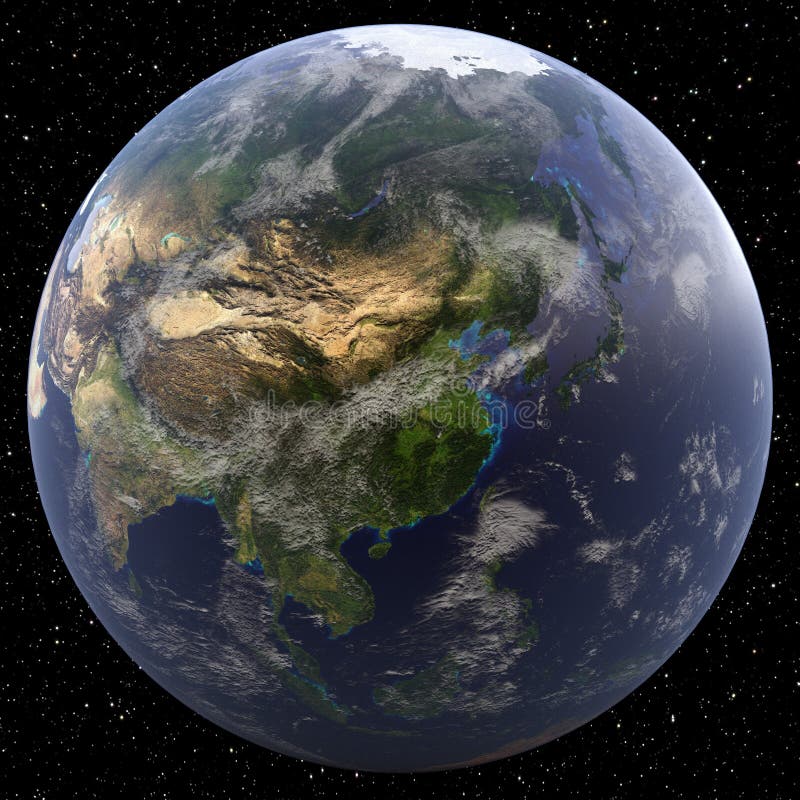 Earth focused on China stock illustration. Illustration of china - 78650238