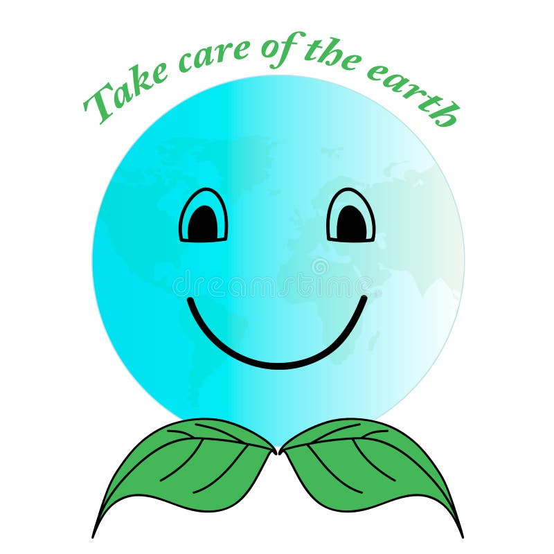 Earth in the Form of a Smiley Face. Take Care of the Planet Stock ...