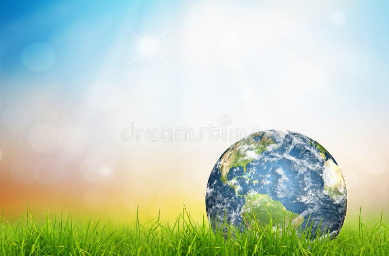 Earth in Fresh Spring Green Grass Stock Image - Image of herb, park ...