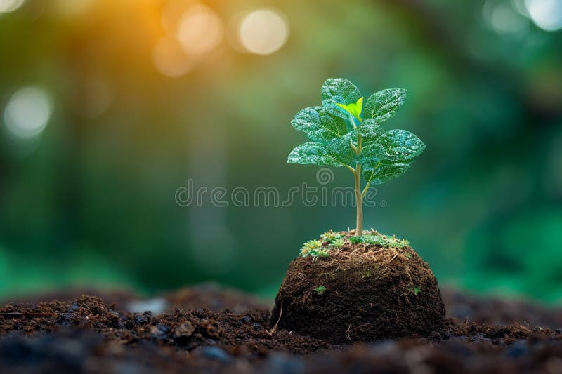 Earth Friendly Power Tree and Globe Symbolize Sustainable Clean Energy ...