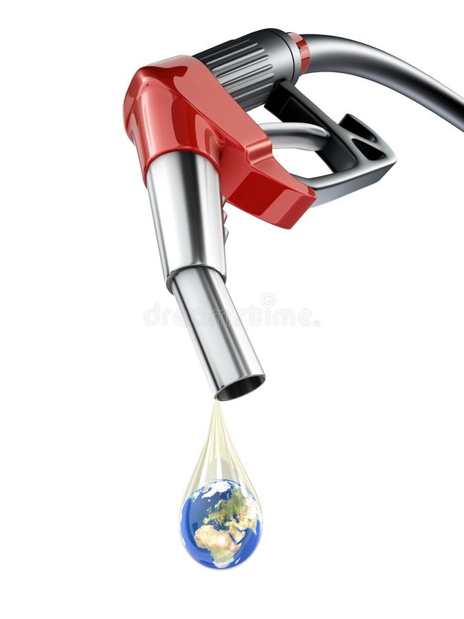 Earth in fuel drop stock illustration. Illustration of industry - 14720829