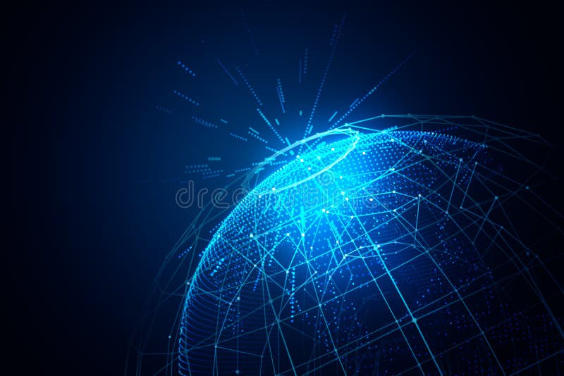 Earth Futuristic Technology Abstract Background Stock Illustration ...