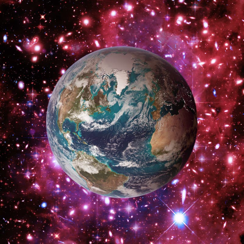 Earth, Galaxy and Stars. the Elements of this Image Furnished by NASA ...