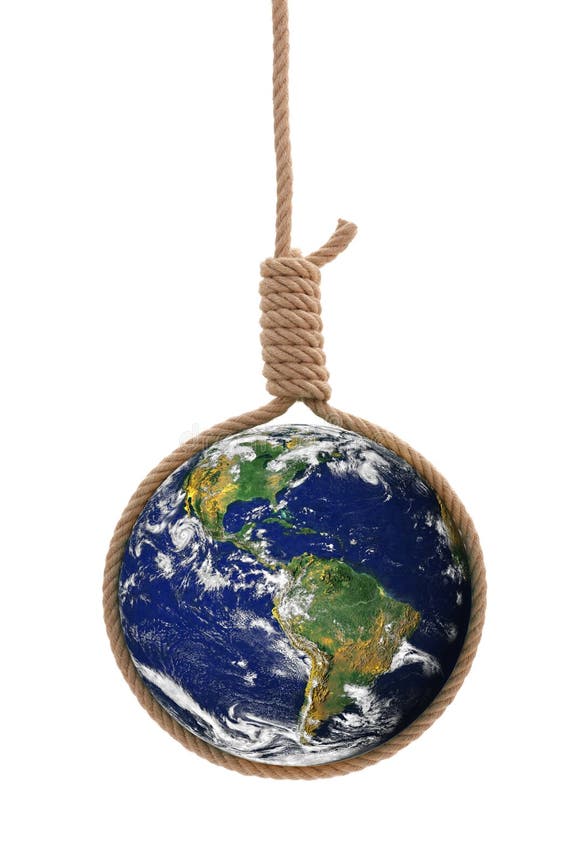 Earth in gallows rope stock photo. Image of strangler - 23359008