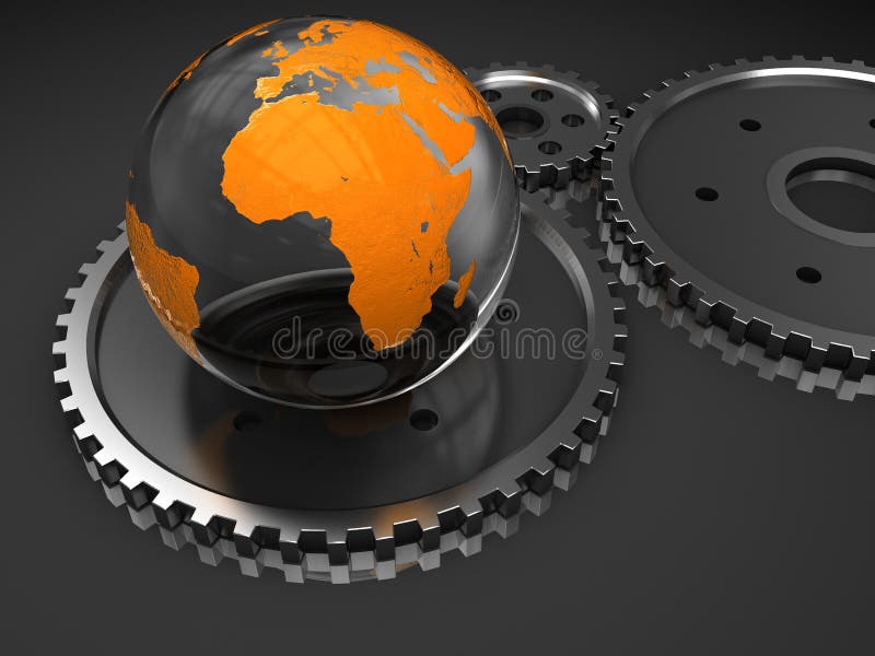 Earth gear stock illustration. Illustration of connection - 20237349