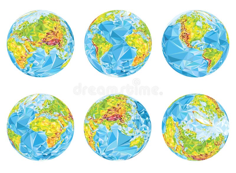 World Map with Geographical Objects Names Stock Vector - Illustration ...