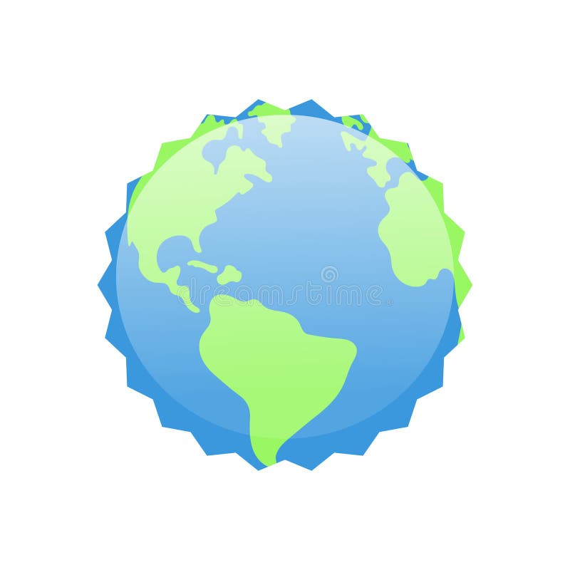 Earth Geometric Shape Vector Illustration Stock Illustration ...