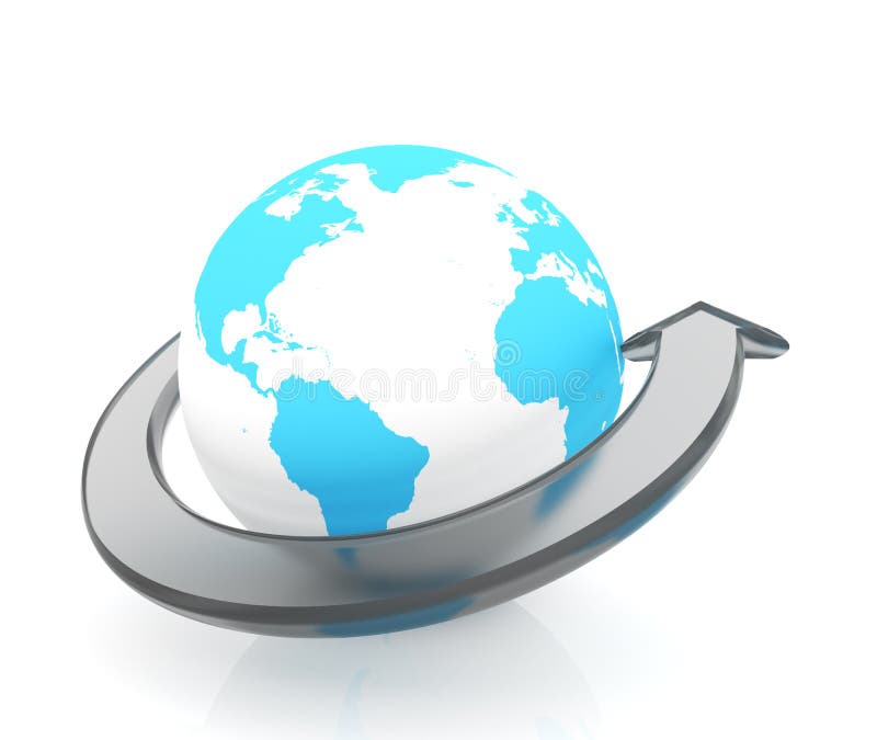 Road around earth stock illustration. Illustration of directions - 11093032