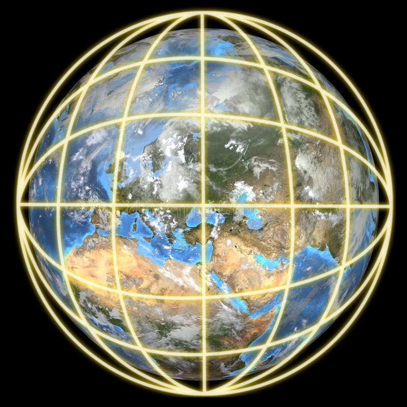 Network Grid Of Concentric Circles Nodes Stock Vector - Illustration of ...