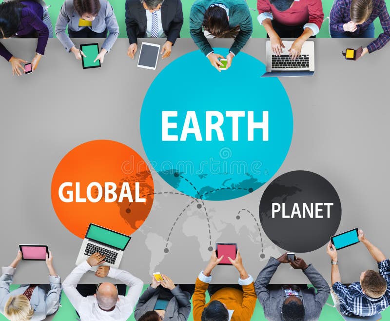 Globalization Connection Internet Technology. Stock Illustration ...