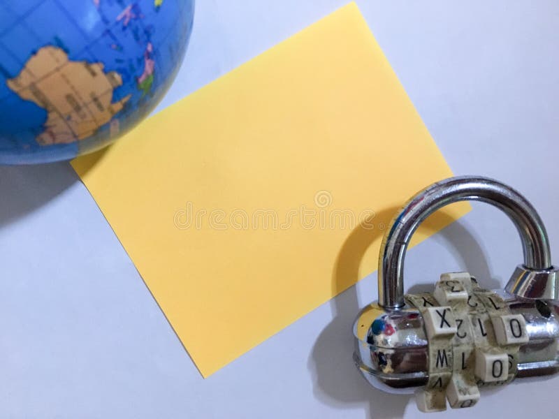 Earth Global Worldwide Lockdown with Text Space on White Globe ...