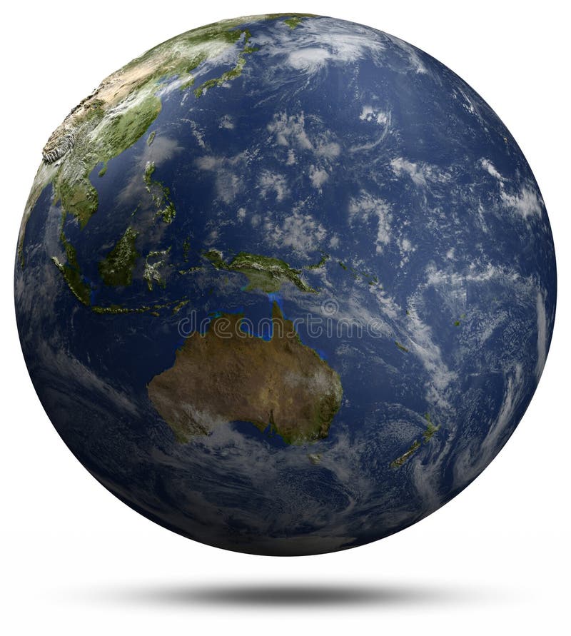 Earth Globe - Australia and Pacific Ocean Stock Illustration ...
