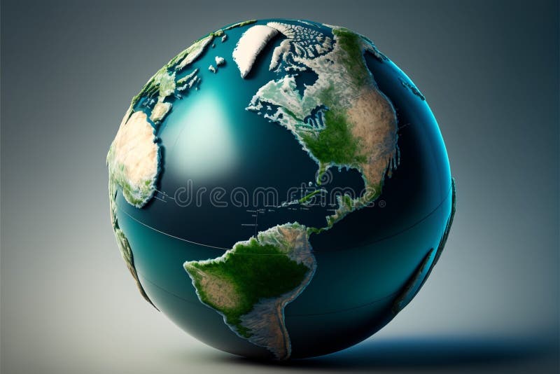 Earth Globe on Black Earth in the Sky Earth Stock Illustration ...