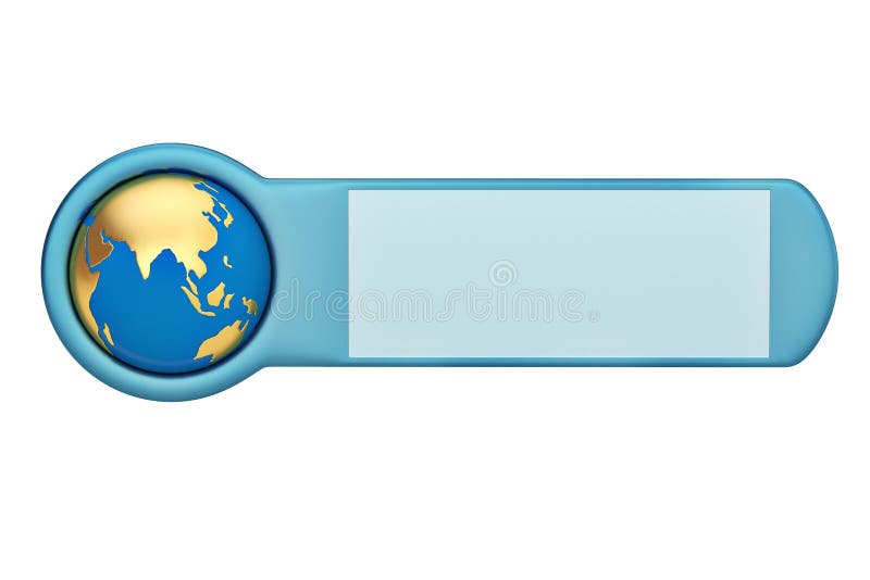 Earth Globe on a Board.3D Illustration. Stock Illustration ...