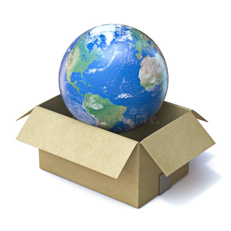 3d Earth Globe Carton Box Stock Illustrations – 346 3d Earth Globe ...