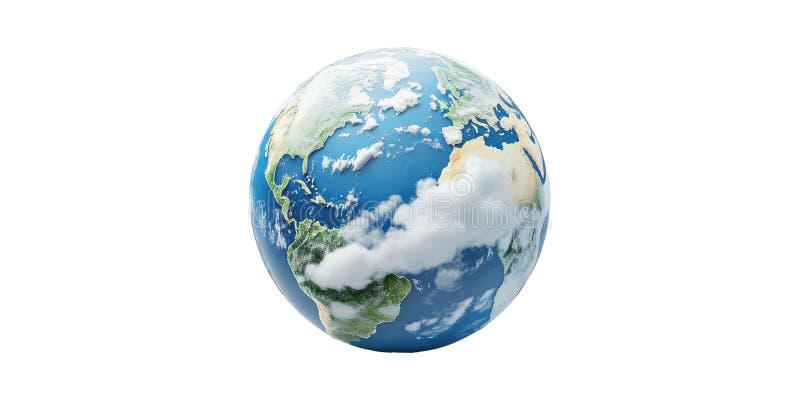 Earth Globe with Clouds. Global Environment and Climate Change Concept ...